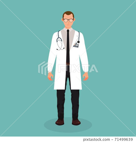 Doctor vector illustration in flat design... - Stock Illustration ...