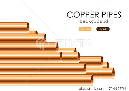 Copper pipes vector illustration isolated.... - Stock Illustration ...