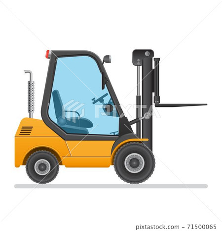 Forklift truck. Vector illustration isolated on... - Stock Illustration ...