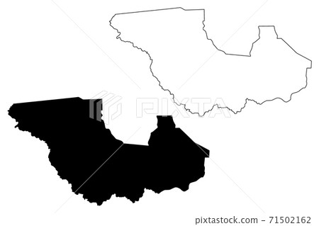 Western Equatoria state (States of South Sudan,... - Stock Illustration ...