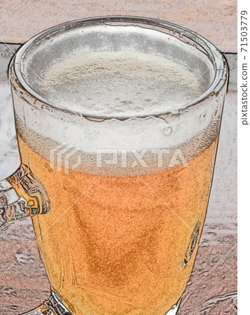 "Craft beer" colored pencil drawing style that... - Stock Illustration ...