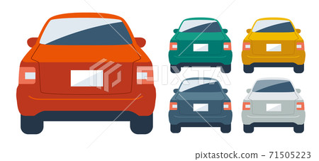 Sedan backward facing illustration material - Stock Illustration ...