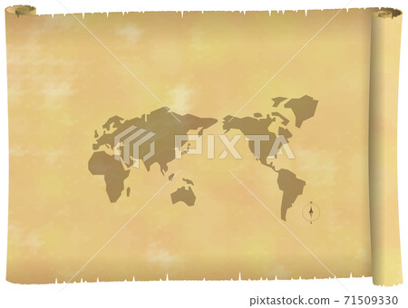 Image of Japan-centered world map drawn on an... - Stock Illustration ...