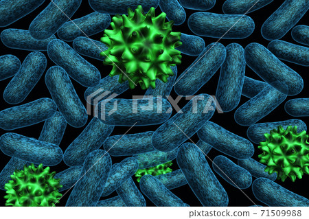 Realistic rendering of bacteria . - Stock Illustration [71509988] - PIXTA