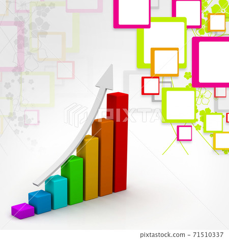 Business graph in abstract background - Stock Illustration [71510337 ...