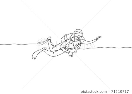 Single continuous line drawing of young... - Stock Illustration ...