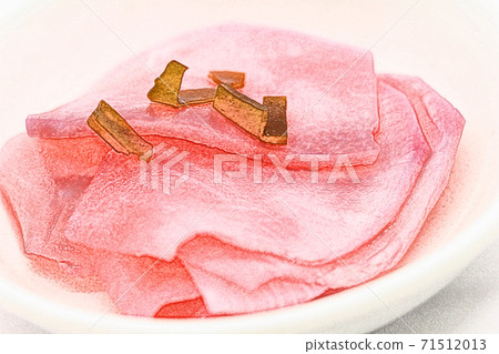 Homely and simple homemade "red turnip pickled... - Stock Illustration ...