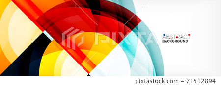 Round shapes, triangles and circles. Modern... - Stock Illustration ...