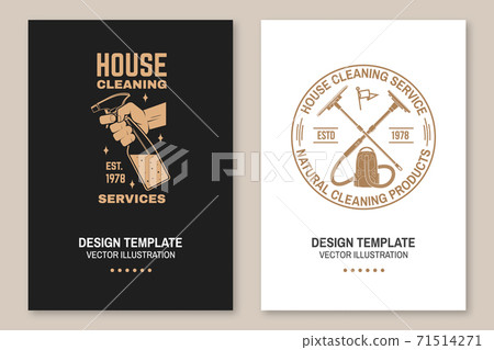Cleaning company covers, invitations, posters,... - Stock Illustration ...