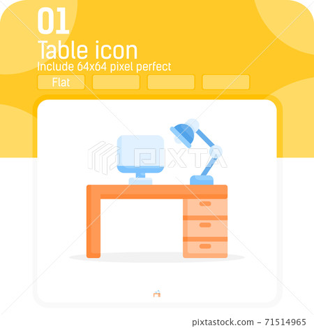 Table icon with flat style isolated on white... - Stock Illustration ...