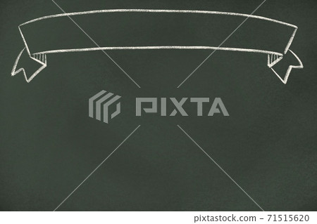 Blackboard and chalk ribbon background - Stock Illustration [71515620 ...