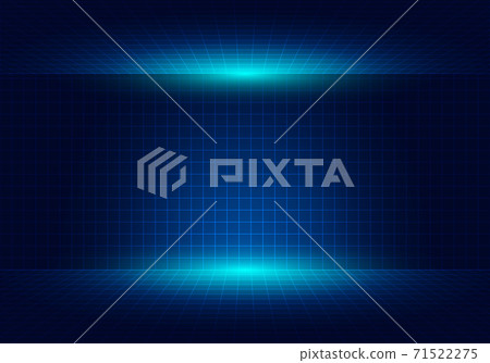 Abstract blue grid perspective design... - Stock Illustration [71522275 ...