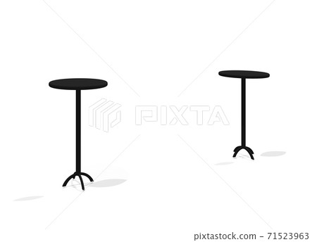 3d rendering of two black high tables - Stock Illustration [71523963 ...