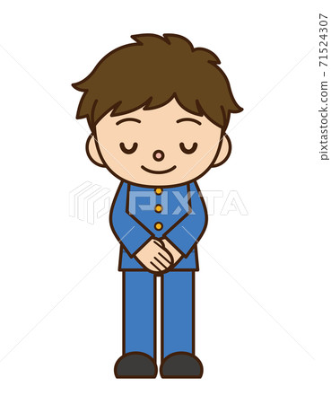 Bowing boys student school uniform - Stock Illustration [71524307] - PIXTA