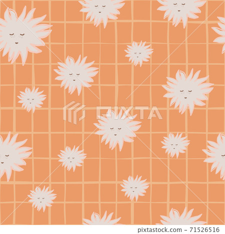Random seamless doodle pattern with happy light... - Stock Illustration ...