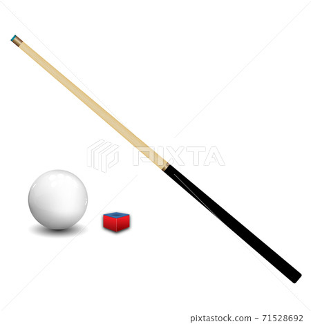 Billiard Cue, Ball and Chalk - Stock Illustration [71528692] - PIXTA