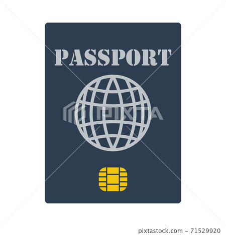Passport With Chip Icon - Stock Illustration [71529920] - PIXTA