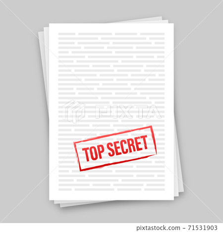 Banner with top secret for paper design.... - Stock Illustration ...