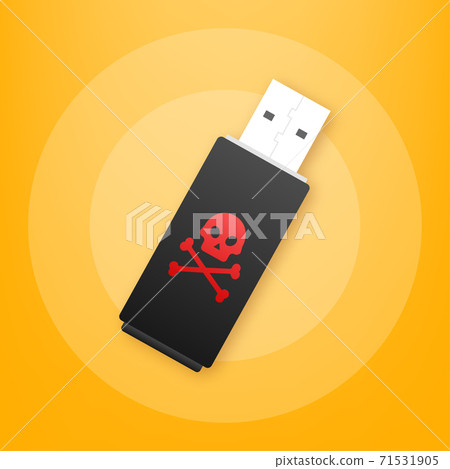 Computer virus on usb flash card. Virus... - Stock Illustration ...