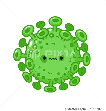 Scary virus cell character. Vector - Stock Illustration [71532079] - PIXTA