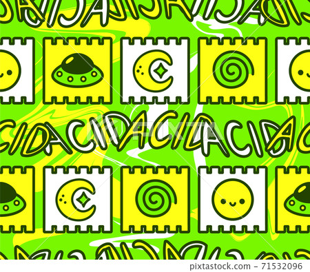 Acid marks seamless pattern. Vector - Stock Illustration [71532096] - PIXTA