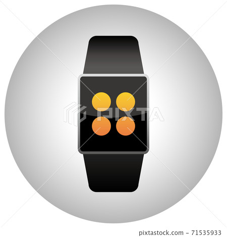 Vector illustration menu screen for smartwatch - Stock Illustration ...
