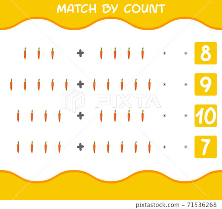 Match by count of cartoon carrots. Match and... - Stock Illustration ...