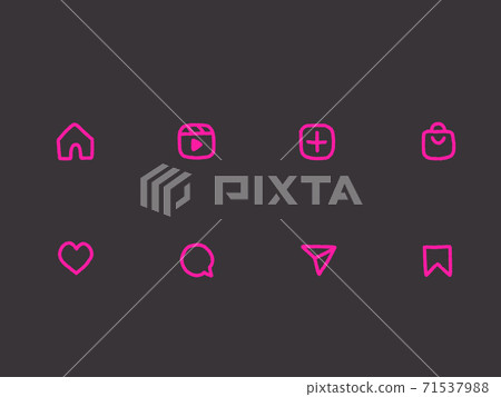 sns icon handwritten - Stock Illustration [71537988] - PIXTA