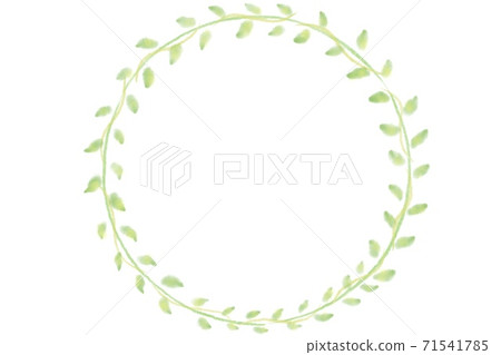 Round frame of simple plants - Stock Illustration [71541785] - PIXTA