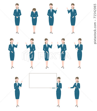 Suit women pose collection - Stock Illustration [71542065] - PIXTA