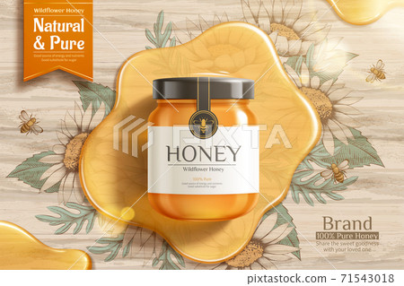 Engraving honey ad template - Stock Illustration [71543018] - PIXTA