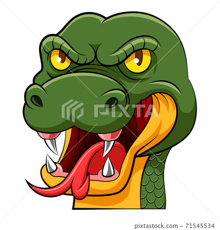 Cartoon Snake With Mouth Open