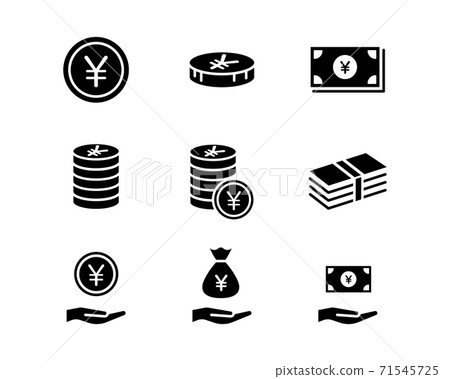 Money / Japanese Yen Icon Set / Finance /... - Stock Illustration ...