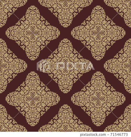 Damask Seamless Vector Pattern - Stock Illustration [71546773] - PIXTA
