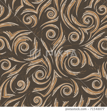 Stock beige vector seamless pattern. Waves or... - Stock Illustration ...