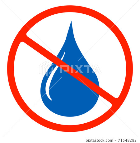 No water resistant, no waterproof or do not... - Stock Illustration ...