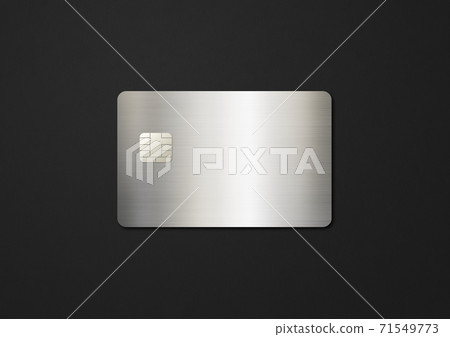 Silver credit card on a black background - Stock Illustration [71549773 ...