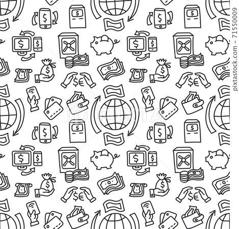 finance seamless pattern - Stock Illustration [71550009] - PIXTA