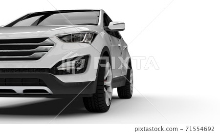 White premium city crossover on a white... - Stock Illustration ...