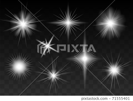 Glowing stars and lights with transparency on... - Stock Illustration ...