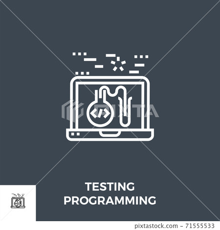 Testing Programming Line Icon-插圖素材 [71555533] - PIXTA圖庫