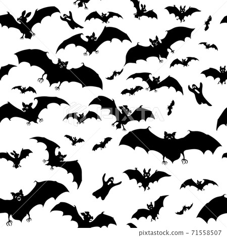 Bat, pattern, decor, a set of images, bat in... - Stock Illustration ...