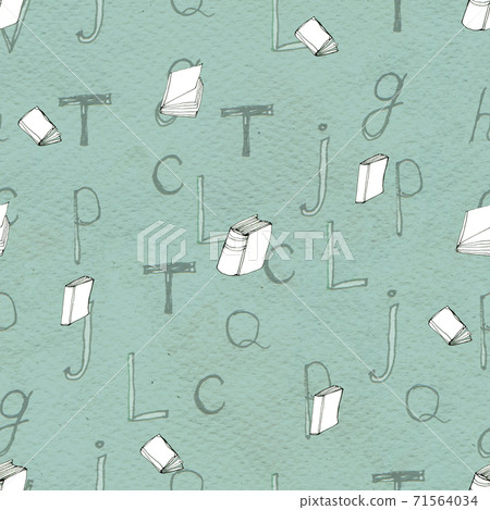 Seamless pattern with books - Stock Illustration [71564034] - PIXTA