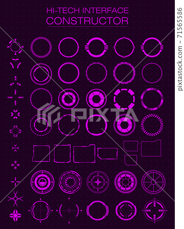 Hi-tech interface constructor. Design elements... - Stock Illustration [71565586] - PIXTA