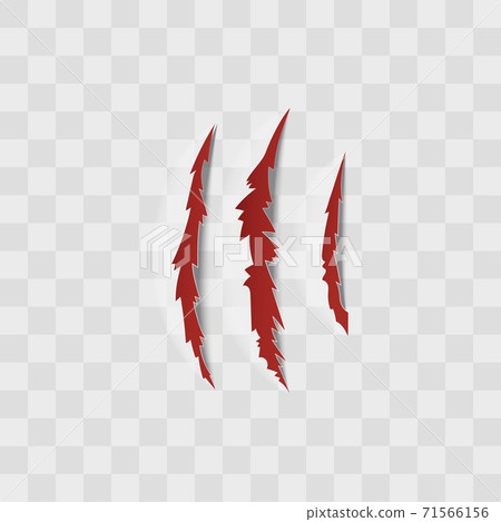 Vector illustration of realistic red scratches... - Stock Illustration ...