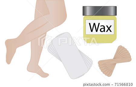 Wax hair removal vector illustration - Stock Illustration [71566810 ...