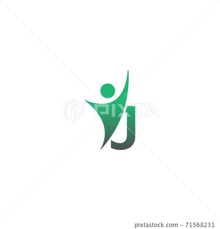 Letter J icon logo with abstrac sucsess man in...-插圖素材 [71568231] - PIXTA圖庫