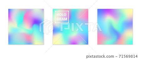 Collection of abstract iridescent square... - Stock Illustration ...