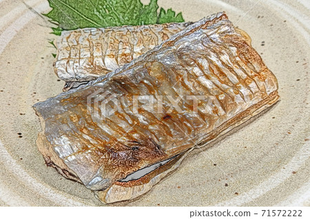 Home-style and simple home-cooked "salt-grilled... - Stock Illustration ...
