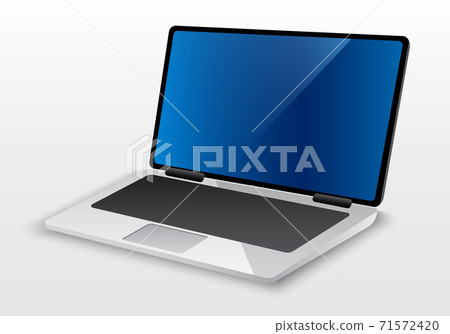 three dimensions object laptop - Stock Illustration [71572420] - PIXTA